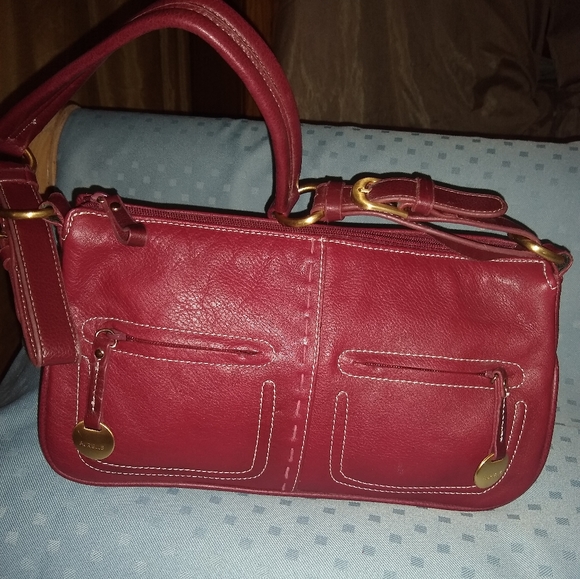 Aurielle | Bags | Aurielle Burgundy Leather Shoulder Bag Is | Poshmark